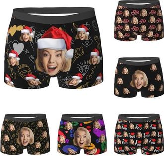 Generic Calecon Personnalise Homme avec Impression Photo Design Dr&ocirc;le Boxer en Coton Doux et Microfibre Respirante Sous-V&ecirc;tements Rigolos pour Sport et Loisir