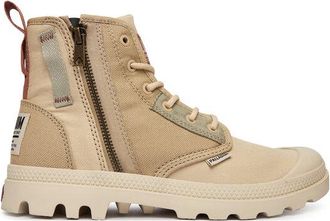 Palladium Schn&uuml;rstiefeletten Pampadetroitzip Su 94612-221-M Beige