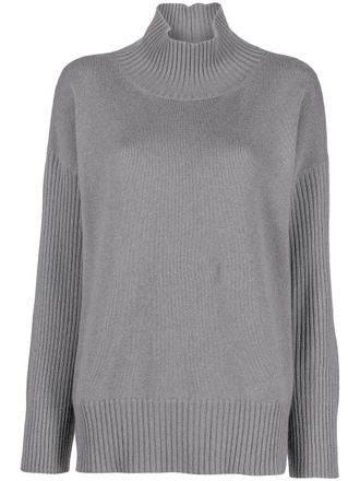 Lorena Antoniazzi Kaschmirpullover mit Rollkragen - Grau