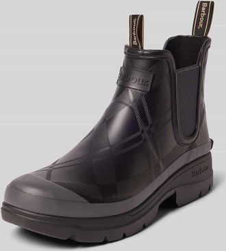 Barbour Gummistiefel mit Label-Stitching