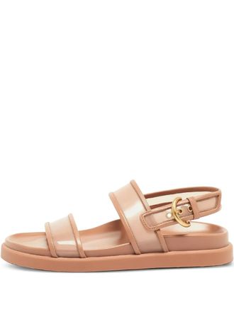 Gianvito Rossi Flache Riemchensandalen - Nude