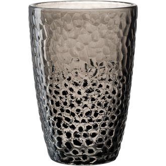 Leonardo LEONARDO Matera Trinkglas - Becher aus hochwertigem Glas in Hammerschlagoptik - Inhalt 340 ml - Handarbeit - Spülmaschinenfest, robust - Longdrinkgläs