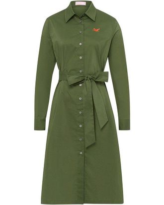 Brigitte von Sch&ouml;nfels Midikleid Hemdblusenkleid mit Bindeg&uuml;rtel