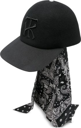 Kijima Takayuki casquette à écharpe détachable - Noir