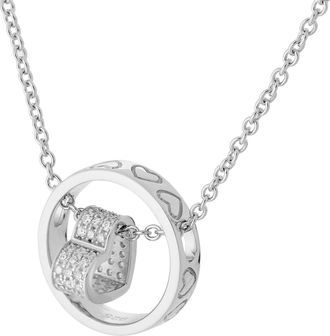 Orphelia Damen-Kette mit Anhänger 925 Silber rhodiniert Zirkonia weiß Rundschliff 45 cm - ZK-7023