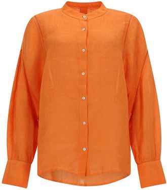 120% Lino Hemd - Orange