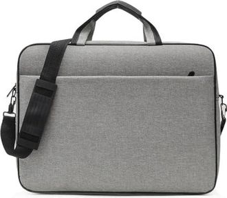 Generic Sac &agrave; bandouli&egrave;re portable pour ordinateur portable, sac &agrave; bandouli&egrave;re de voyage pour ordinateur portable avec poign&eacute;e, gris, 15.6 inch