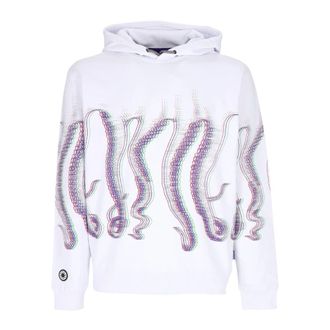 Octopus Wei&szlig;e Fuzzy Hoodie Langarm Sweatshirt - - Sweatshirts & Hoodies - Herren - Wei&szlig; - XL