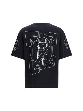 Off-white Mens Neighbourhood Skate T-Shirt Black Cotton T-Shirts And Polos