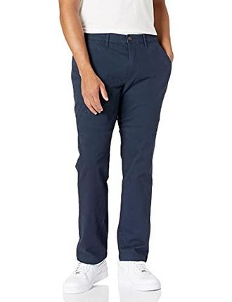 Amazon Essentials Pantalon Chino Extensible Décontracté à Coupe Athlétique (Grandes Tailles Disponibles) Homme, Bleu Marine Foncé, 31W / 32L
