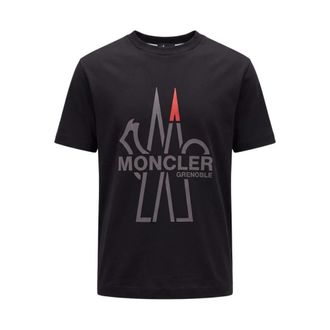 Moncler SS T-Shirt - - Tops - Herren - Schwarzk - S