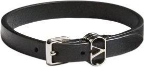 Valentino Garavani Homme, Accessoires, Noir, Taille: ONE Size Ovalette Calfskin Bracelet