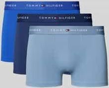 Tommy Hilfiger Trunks mit elastischem Bund mit Label-Intarsien im 3er-Pack