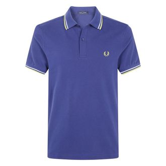 Fred Perry Polo-Shirt mit Kontraststreifen - - Tops - Herren - Blau - L