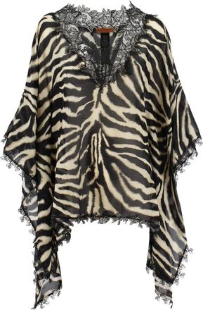 Ermanno Scervino Femme, Blouses et Chemises, Multicolore, Taille: 36 FR Poncho
