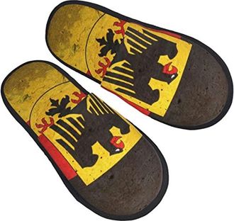 Generic Chaussons Femme Homme Drapeau Allemagne Chaud Chaussons Confortable Pantoufles En Peluche Antid&eacute;rapant Chausson DHiver Pour Ext&eacute;rieur Voyager Int&eacute;rieu
