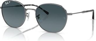 Ray-Ban Rb3809 Sonnenbrillen Gunmetal Fassung Blau Glas Polarisiert 53-20