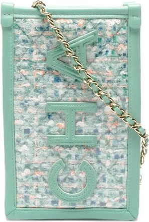 Chanel 2019 tweed chain cross-body bag - Gr&uuml;n