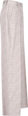 Ermanno Scervino Wide-Leg Pressed Creases Trousers - Beige