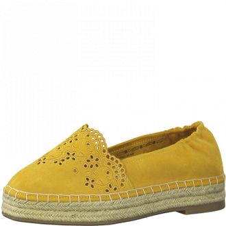 Tamaris Damen Flats, Frauen Espadrilles,Touch It-Fu&szlig;bett,Halbschuhe,Sommerschuhe,umflochten,Slipper,maritim,weiblich,Lady,Ladies,Mango,37 EU / 4 UK