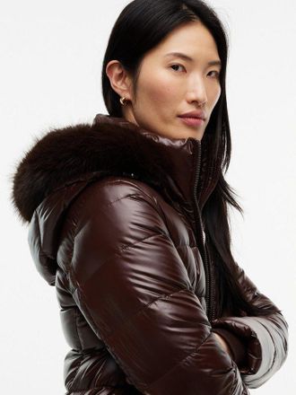 Tommy Hilfiger Steppjacke GLOSS DOWN FITTED JACKET Kunstfaser, in leicht gl&auml;nzender Optik