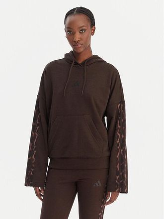 adidas Sweatshirt Seasonal Essentials Leopard Print KA4683 Braun Loose Fit