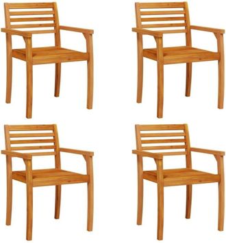 vidaXL Vidaxl - Chaises de jardin lot de 4 59x55x85 bois massif dacacia