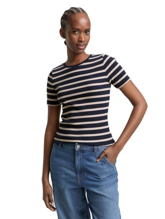 Tom Tailor Slim Fit T-Shirt mit Streifenmuster