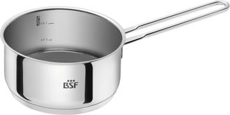 Zwilling Zwilling BSF Stieltopf Bordeaux 16 cm 1,5 L - Edelstahl Kochtopf silber mit Innenskalierung (0,5 l / 1 l), Stielkasserolle, Induktion geeignet, sp&uuml;lma