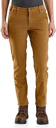 Carhartt Work in Progress Stretch Twill Double Front Trousers Pantalon Utilitaire de Travail, Marron, 10W/r&eacute;gulier Femme