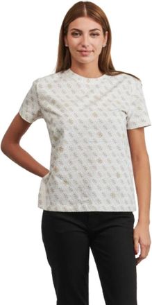 Guess 4G Strass T-Shirt - - Tops - Damen - Beige - S