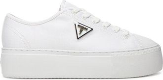 Guess Sneakers aus Stoff FLJJZ3 FAB12 Wei&szlig;