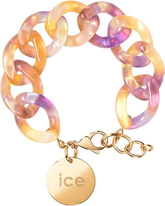 Ice Watch ICE Jewellery - Chain Bracelet - Purple lime - Kettenarmband mit XL-Maschen für Frauen, geschlossen mit einer goldenen Medaille (020998)
