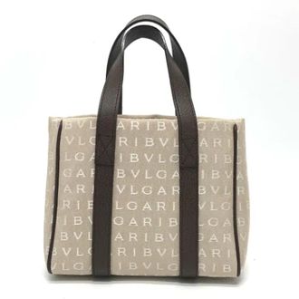 Bulgari Pre-owned Stoff handtaschen - - Pre-owned - Damen - Beige - ONE SIZE