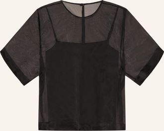 Ami Ami Paris Blusenshirt Aus Seide schwarz