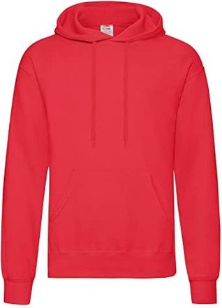 Fruit Of The Loom Classique Sweatshirt à Capuche, Rouge, L Homme