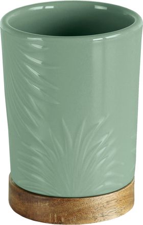 Kleine Wolke Zahnputzbecher Palm, Accessoires, Farbe Maledivia, Material: Steinzeug, Akazie