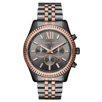 Michael Kors Schwarze Edelstahl-Quarzuhr - - Accessories - Herren - Schwarzk - ONE SIZE