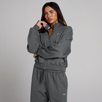 MyProtein Blouson aviateur zipp&eacute; Basics MP femme - Gris fonc&eacute; - XS