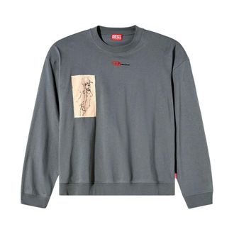Diesel Homme, Sweatshirts et sweats à capuche, Gris, Taille: XL Collection de Pulls Gris