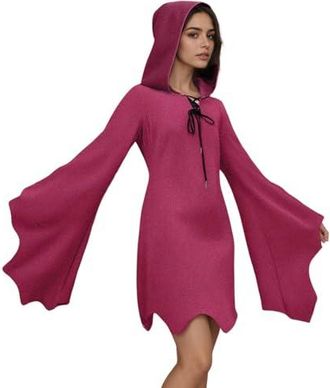 Generic 2026 Robes amincissantes &agrave; manches chauve-souris Coupe ajust&eacute;e, Rouge, XL