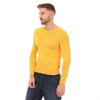 HUGO BOSS Pullover f&uuml;r Herren, Schurwolle, Schmal (Gelb)