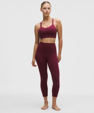 lululemon Align Crop Leggings mit hohem Bund f&uuml;r Frauen - 58 cm - Gr&ouml;&szlig;e 10 in Burgundy Bay
