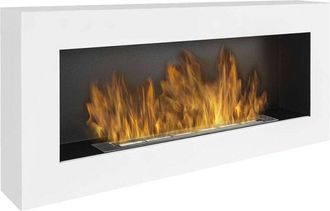Dmora Bioethanol-Kamin Dstankovi, &Ouml;kologischer Kamin, Rauchfreies Feuer, Heizung mit Ethanol, Made in Italy, 12x90 h40 cm, Schwarz - Dmora