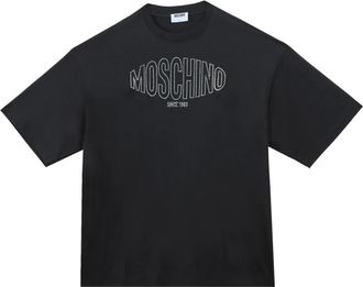 Moschino Homme, Tops, Noir, Taille: L Cristalli Logo Sport T-Shirt