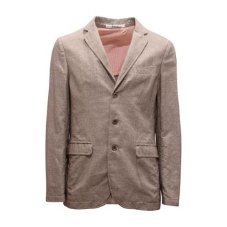 AT.P. CO Baumwoll Leinen Jacke im Albi Stil - - Jackets - Herren - Braun - M