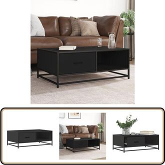vidaXL Couchtisch Schwarz 90x57x35 cm Holzwerkstoff und Metall - Vidaxl