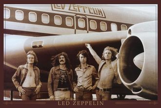 Buyartforless BUY ART FOR LESS Led Zeppelin Das Raumschiff Flugzeug, 91 x 61 cm, Musik-Kunstdruck, Wanddekoration, klassisches Bild