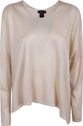 Avant Toi Laminated Hand Painted Oversize V Neck Pullover