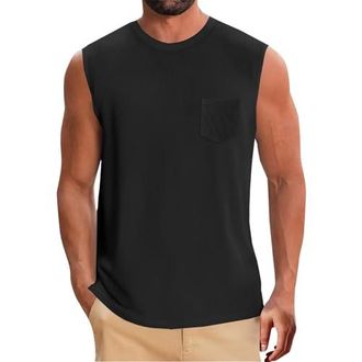 Generic D&eacute;bardeur de sport ray&eacute; pour homme - Sans manches - Pour entra&icirc;nement musculaire - D&eacute;bardeurs d&eacute;t&eacute; d&eacute;contract&eacute;s, Noir, XXL